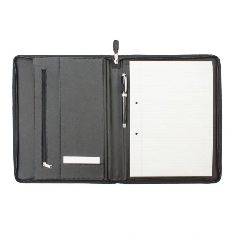 Leather A4 Zip Around Folder V3094 | Branded Corporate Gifts | Vermont